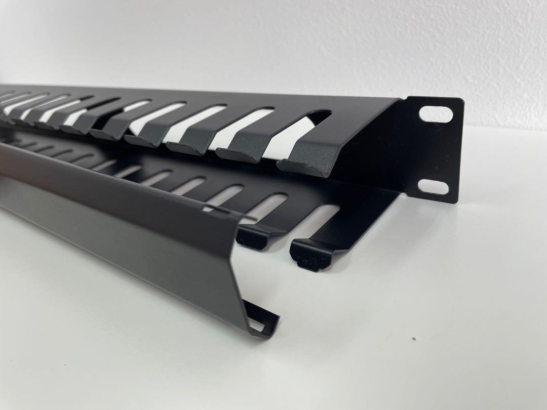 1U 19-inch Rack Mount cable management panel, Computers & Tech, Parts ...