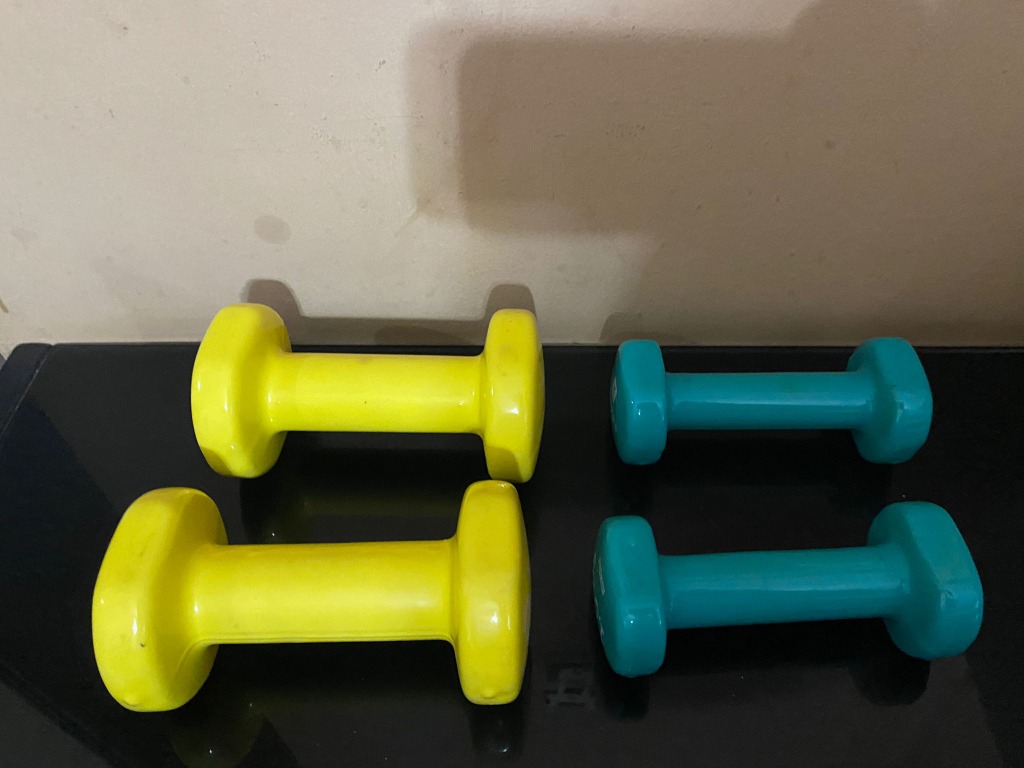 2 kg & 1 kg dumbell set, Sports Equipment, Exercise & Fitness, Weights ...