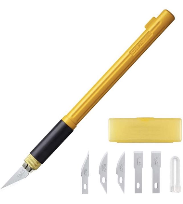 全新現貨 日本製 OLFA 157B手工刀 筆刀 （附6片三款不同刀片頭）和諧粉彩, 興趣及遊戲, 手作＆自家設計, 文具 - Carousell