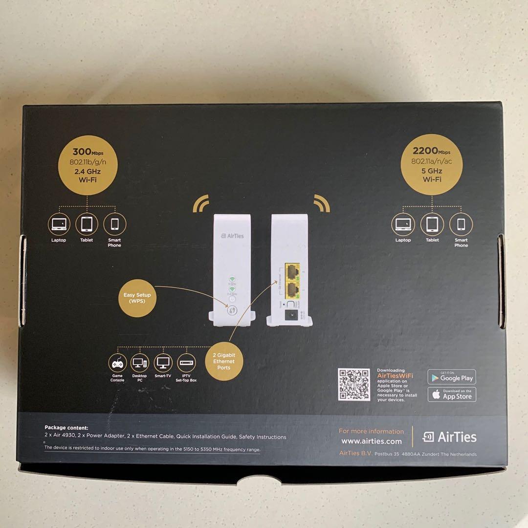AirTies Air 4930 Home Wi-Fi Dual Kit, Computers & Tech, Parts ...