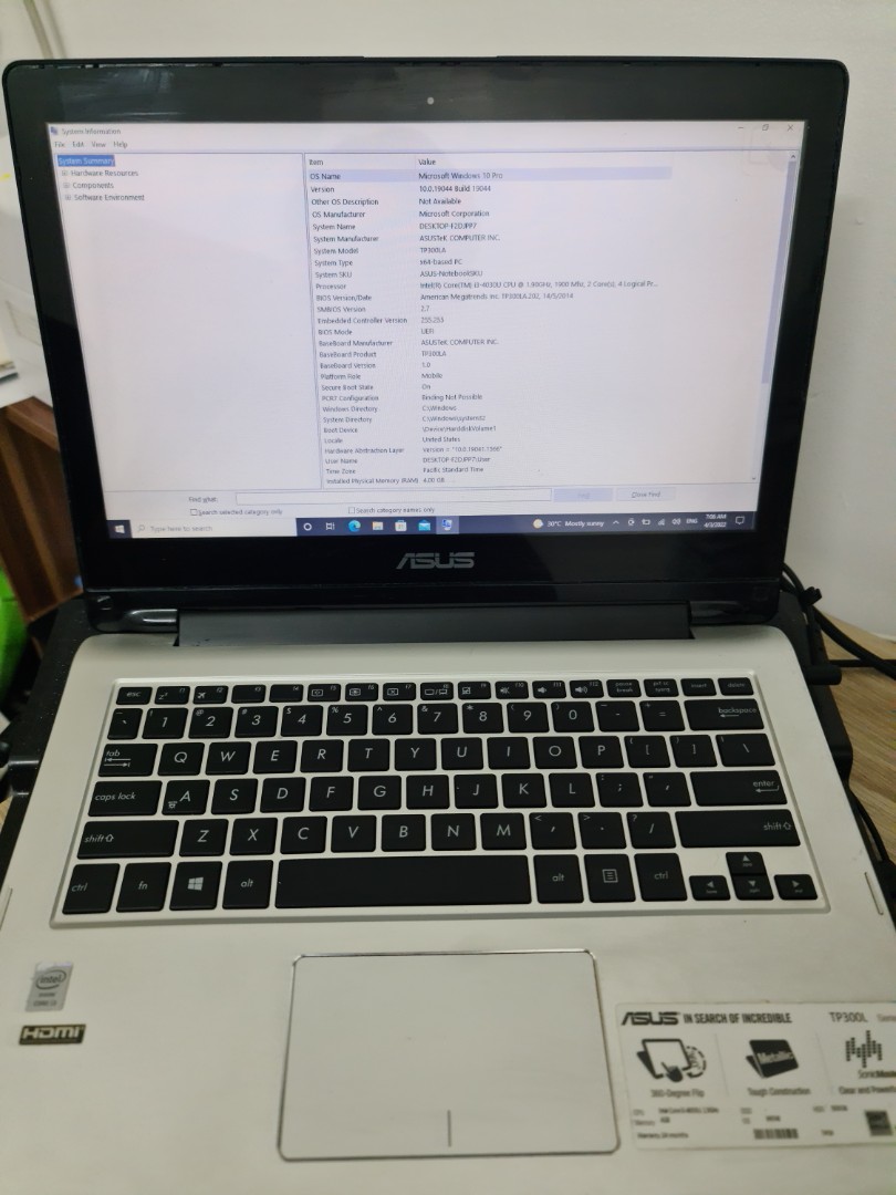 Asus TP300L Intel i3 Laptop, Computers & Tech, Laptops & Notebooks on ...