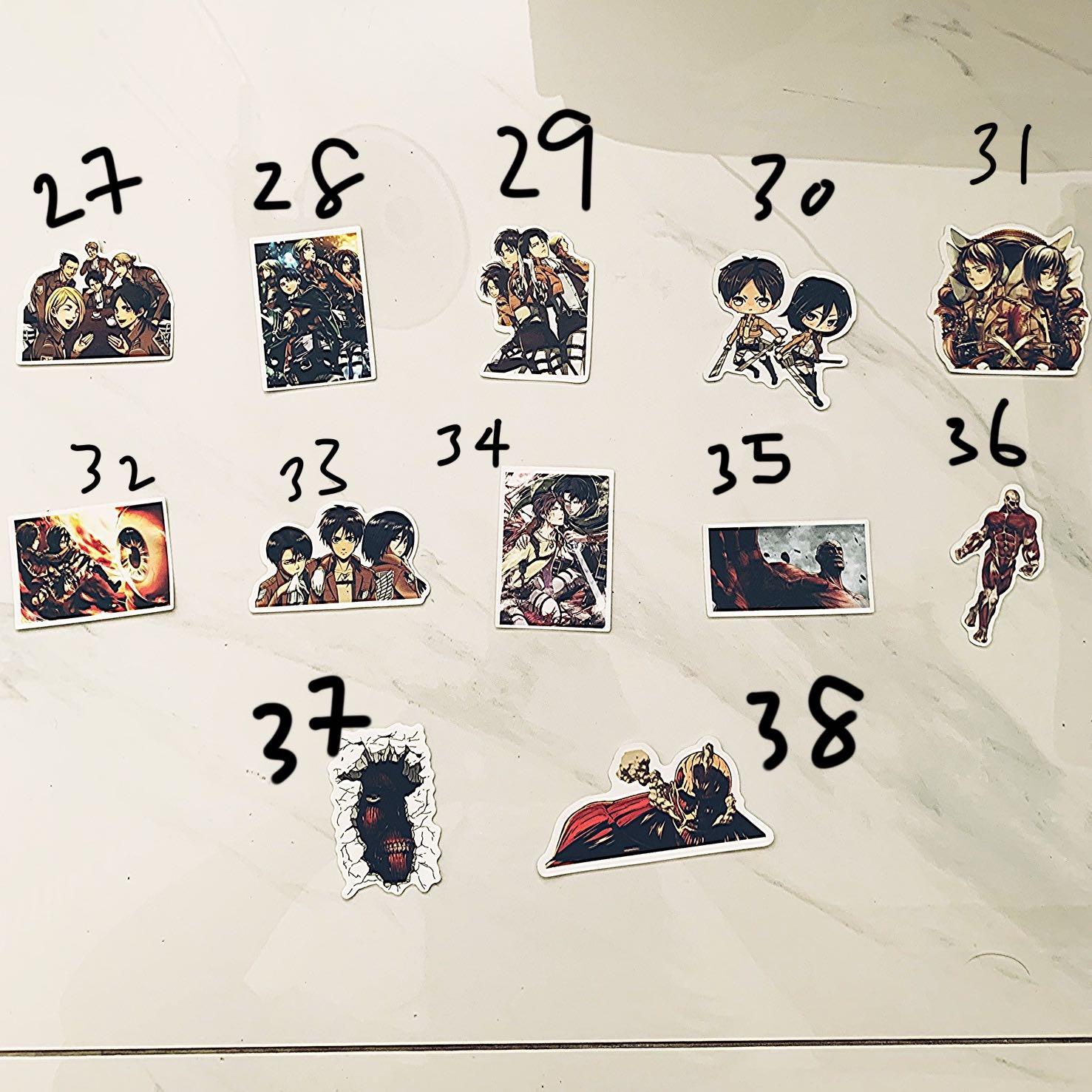 Attack on titan aot shingeki no kyojin snk stickers, Hobbies & Toys ...