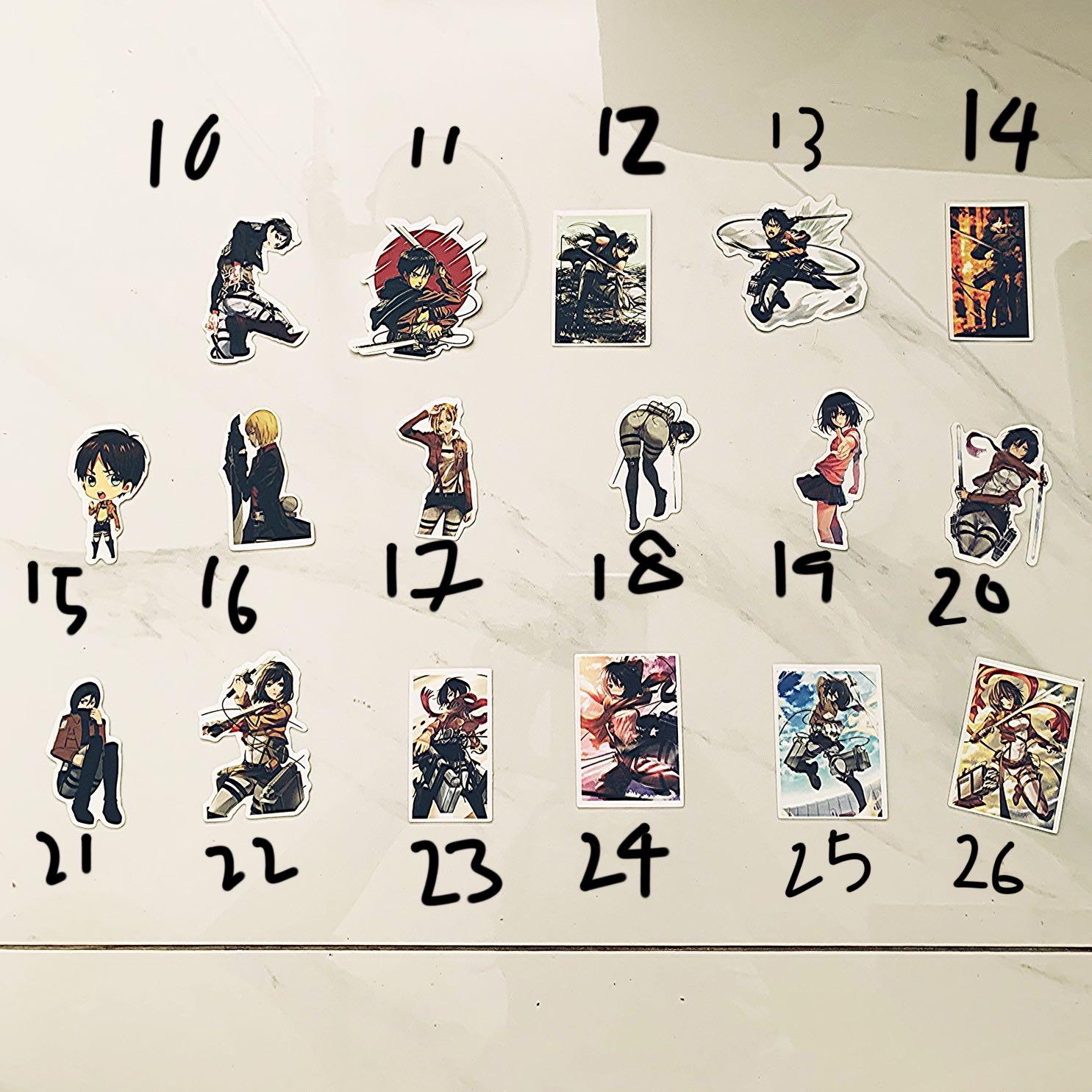 Attack on titan aot shingeki no kyojin snk stickers, Hobbies & Toys ...