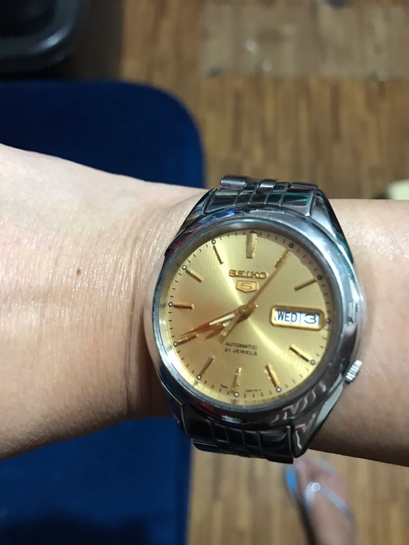 Authentic Seiko 5 Automatic Mens Watch 21 Jewels, Men's Fashion ...
