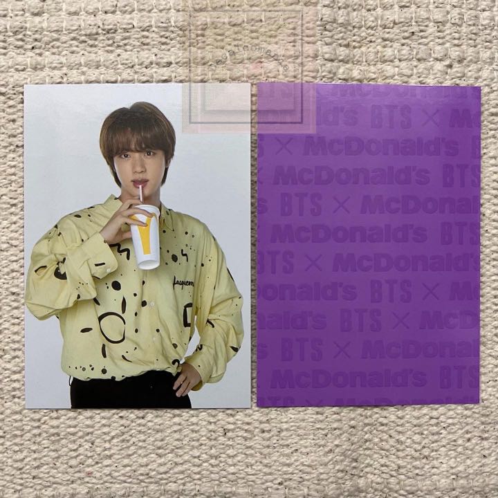 BTS x MCDO Gift Photocard - Jin, Hobbies & Toys, Memorabilia ...