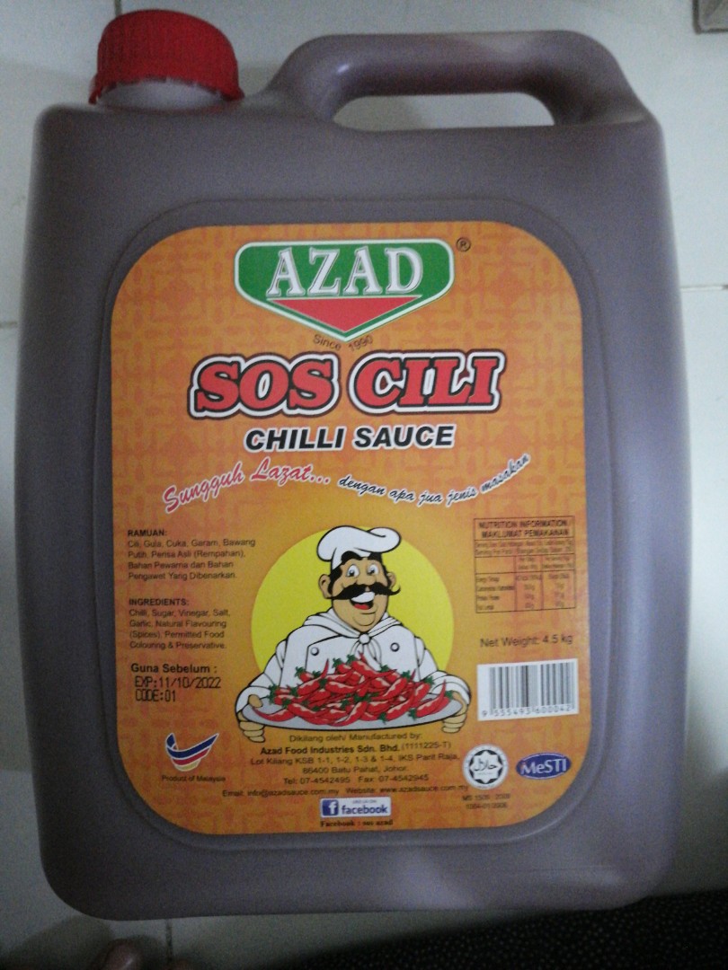 Chilli sauce (AZAD), Food & Drinks, Packaged & Instant Food on Carousell