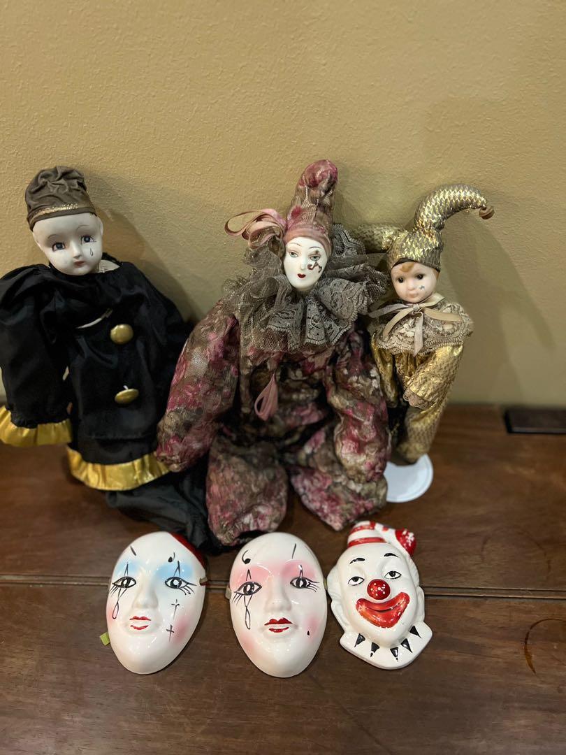 Collectible Porcelain Clowns With Stand, Hobbies & Toys, Memorabilia ...