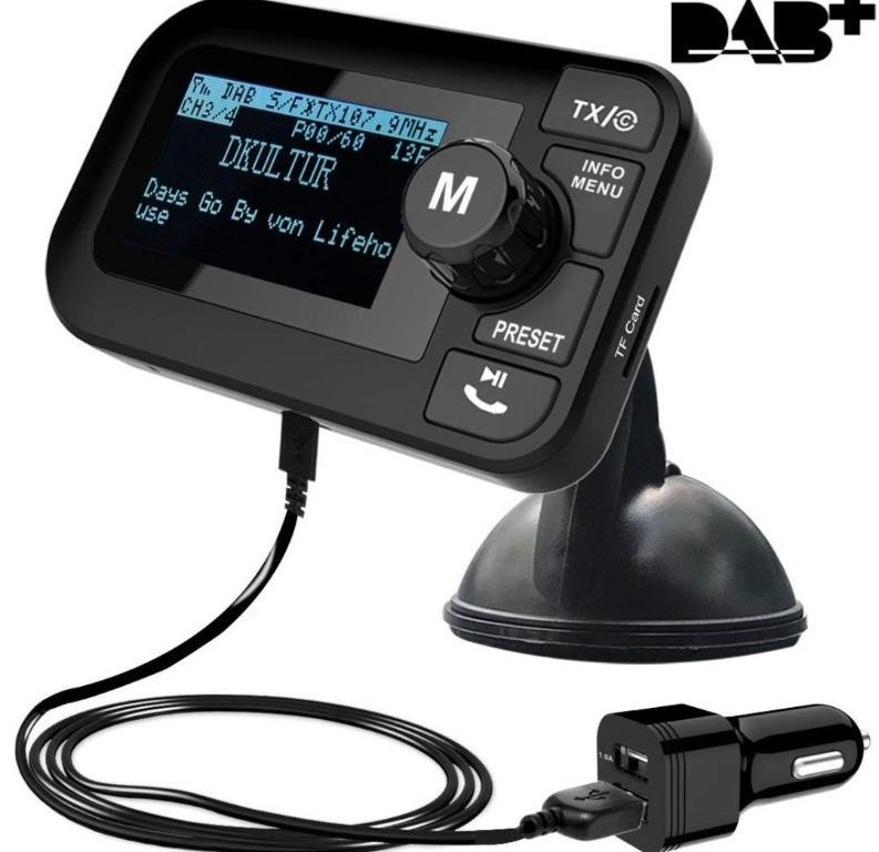 DAB+ Model: DAB-005B, In Car Radio Adapter FM Transmitter, Bluetooth ...