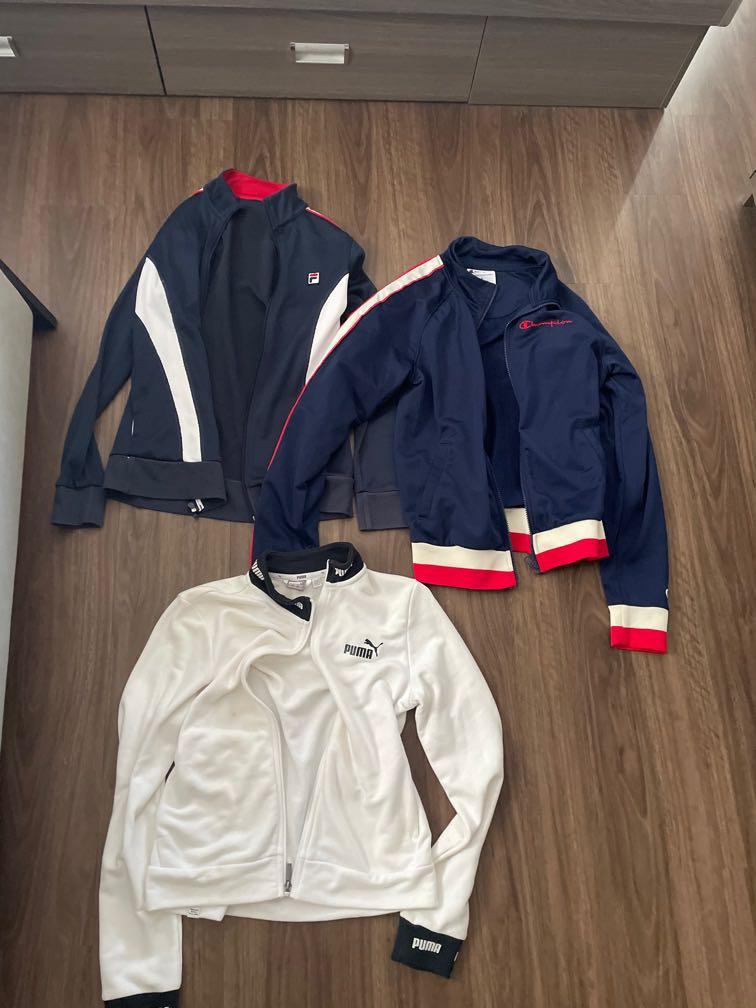 Fila, Champion and Puma collared jackets, Women's Fashion, Coats ...
