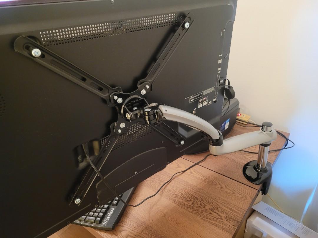 Heavy TV / Monitor Arm with VESA adapter plates, Computers & Tech ...