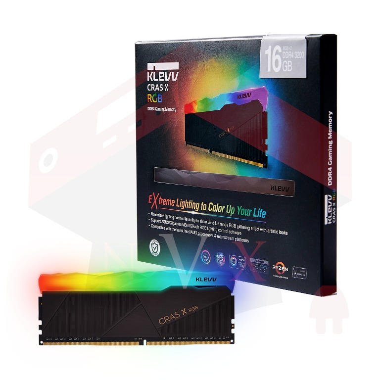 Klevv CRAS X RGB | 16GB (2 x 8GB) DDR4 3200 | 16GB (2 x 8GB) DDR4 3600 ...