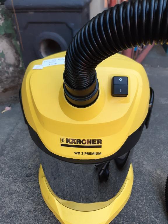 Karcher WD 2 Premium Wet & Dry Vacuum 20L, 1000W, Stainless Steel, TV ...