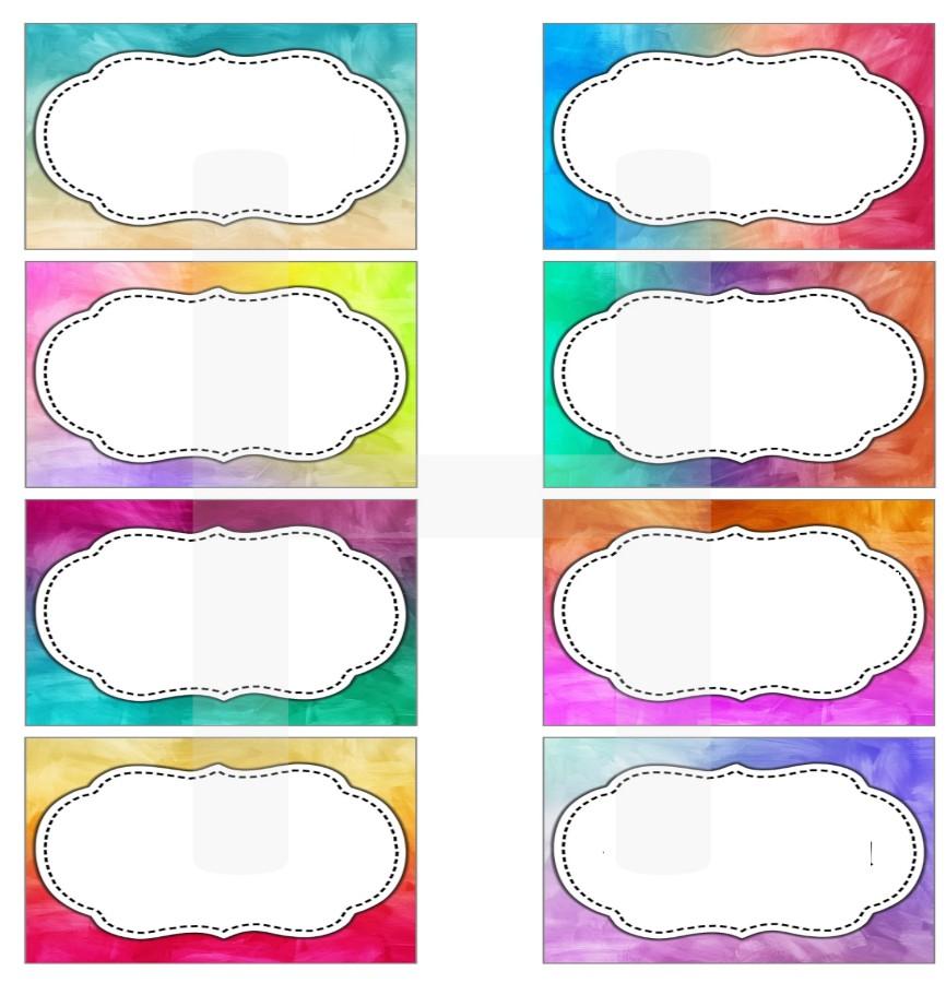 (Kids name label/sticker)(Waterproof) Colourful series, Hobbies & Toys ...