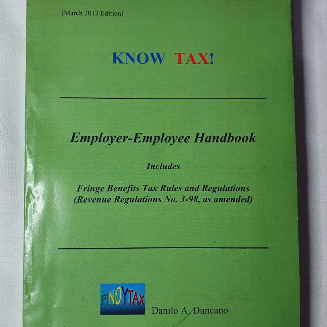 KNOW TAX Employer-Employee Handbook by Duncano, Hobbies & Toys, Books ...