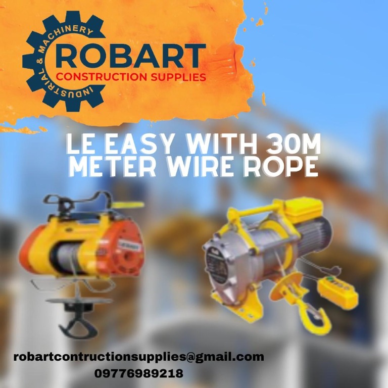 LE EASY WITH 30 METER WIRE ROPE, Commercial & Industrial, Construction ...