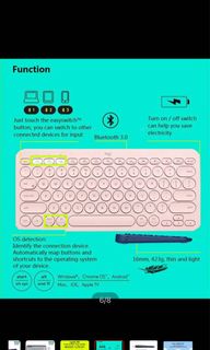 Logitech k380 wireless keyboard cover with Korean letters, Computers ...