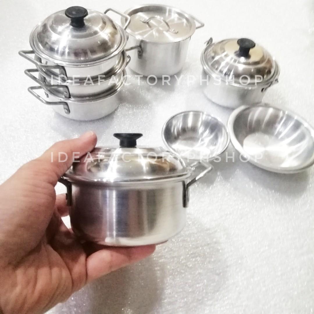 Lutu-lutuan Aluminum Mini Cookware Kitchen Toy for Chef Play Pretend ...