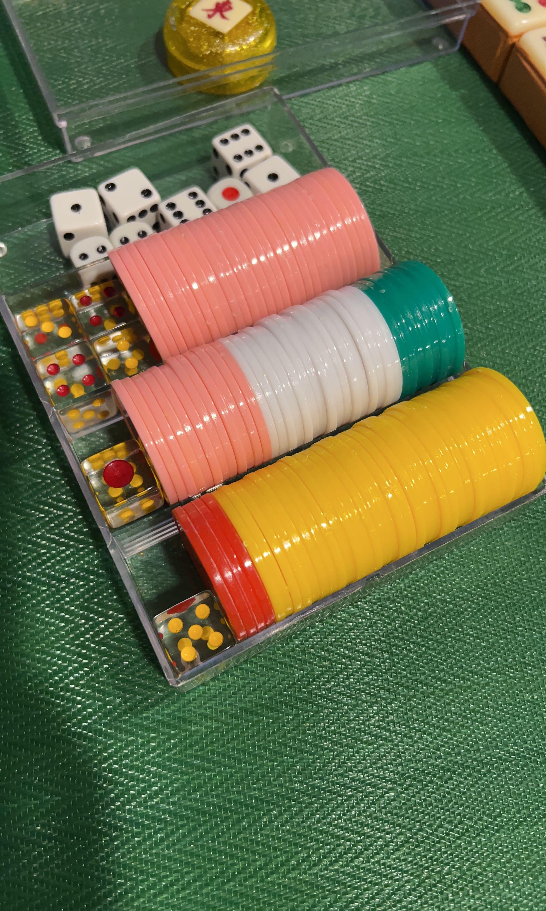 SG Mahjong tiles and chips. All tiles intact , Hobbies & Toys, Toys ...