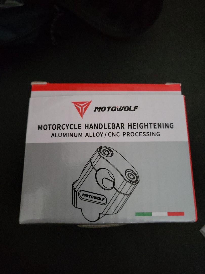Motowolf handlebar riser/ heightening, Motorcycles, Motorcycle Accessories on Carousell