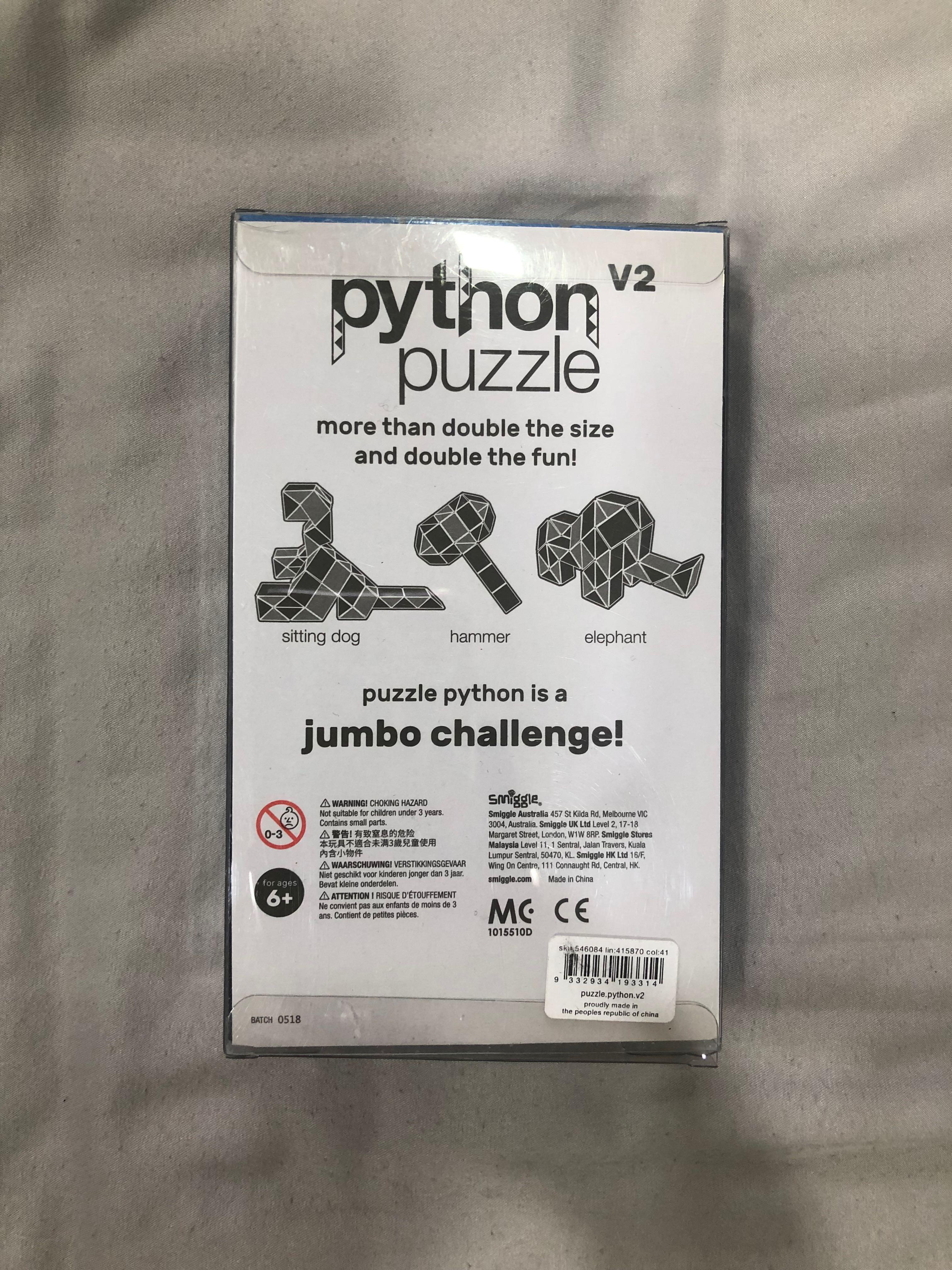 NEW! Smiggle Python Puzzle, Hobbies & Toys, Toys & Games on Carousell