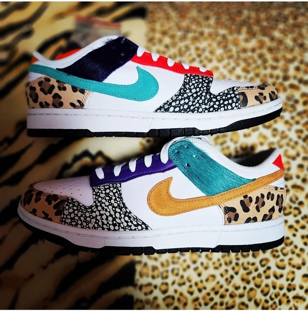 Nike dunk low Patchwork, Women's Fashion, Footwear, Sneakers on Carousell