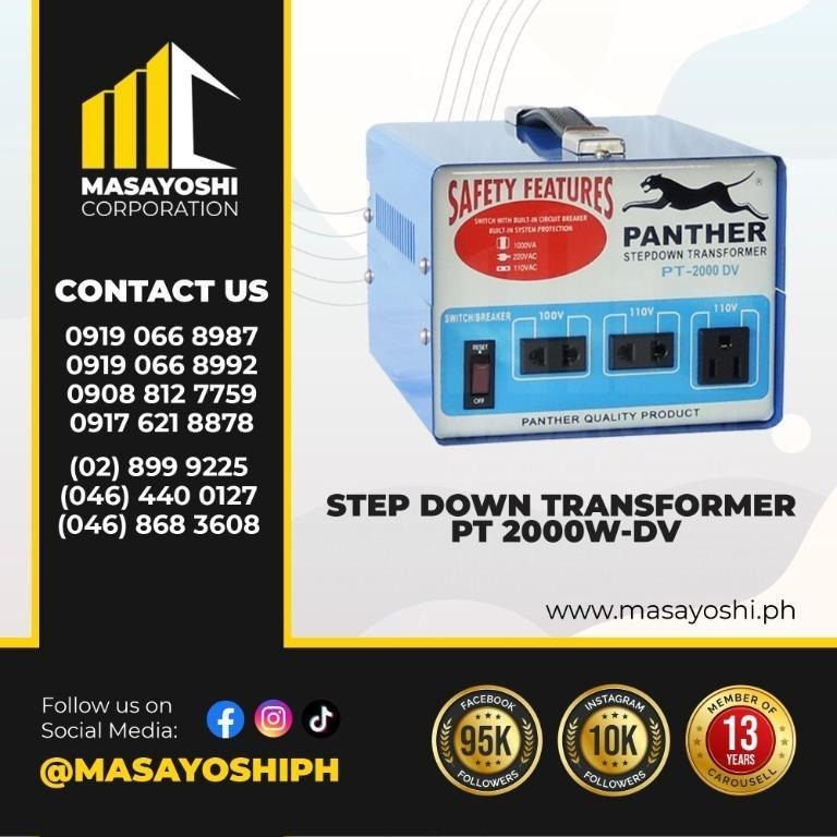 Panther Step Down Transformer PT 2000W-DV | Electrical Equipment | Electric Supply, Commercial ...