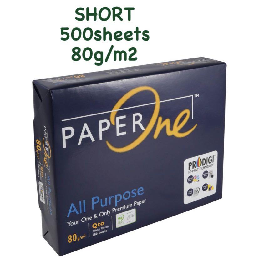 Paper One All Purpose Short,A4,Long, Hobbies & Toys, Stationary & Craft ...
