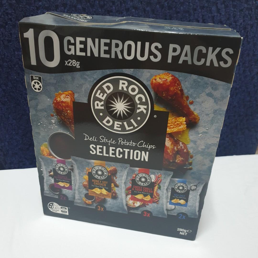 Red Rock Deli - Deli Style Potato Chips 10 packs 28g, Food & Drinks ...