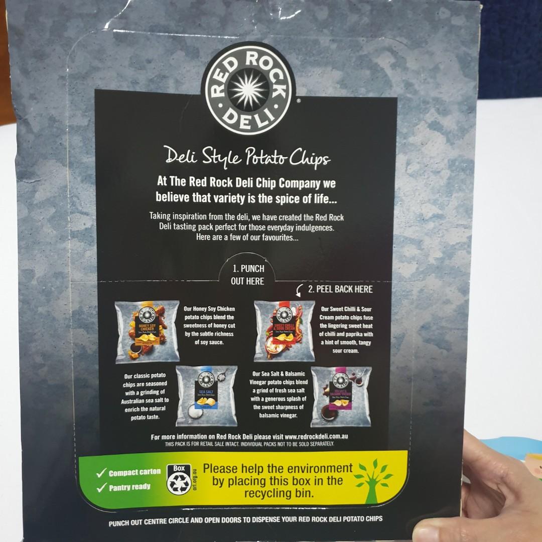 Red Rock Deli - Deli Style Potato Chips 10 packs 28g, Food & Drinks ...