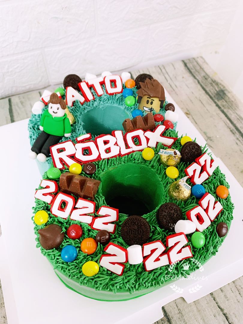 Roblox digit Birthday Cake, Food & Drinks, Homemade Bakes on Carousell