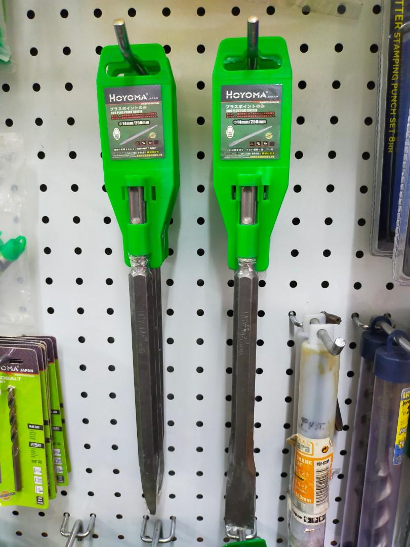 SDS Max Plus Hex Shank Chisel Flat Pointed Drill Bit Rotary Hammer ...