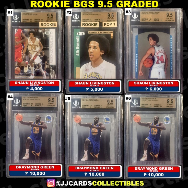 Shaun Livingston and Draymond Green Rookie BGS 9.5 Graded, Hobbies ...