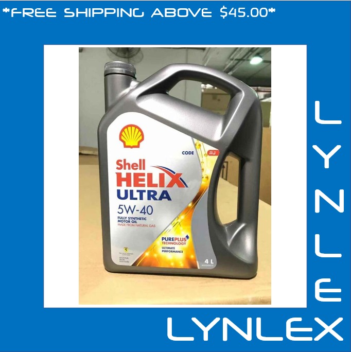 SHELL HELIX ULTRA 5W40 4 Litre - Hong Kong *FREE SHIPPING ABOVE $45.00 ...