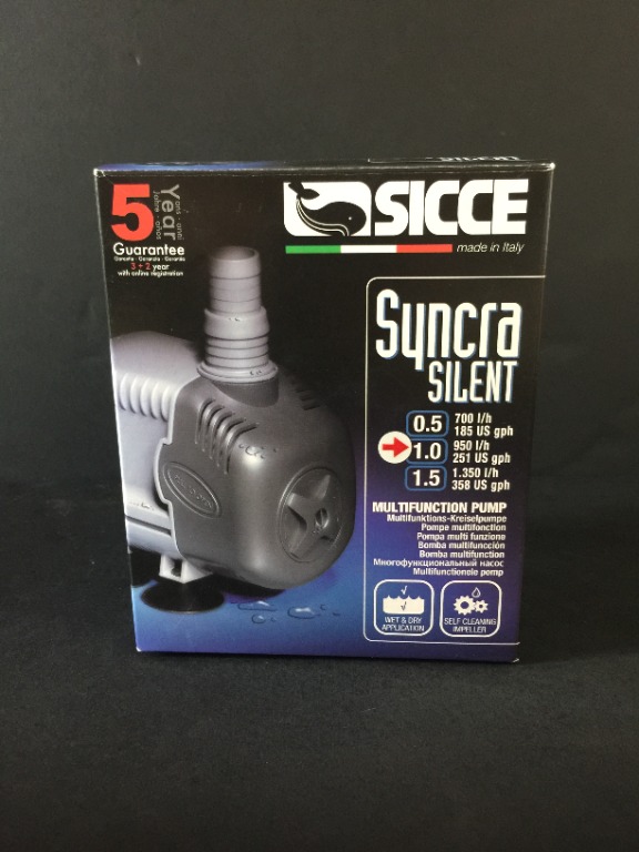 Sicce Syncra Water Pump Model 1.0, 251 GPH, Furniture & Home Living ...