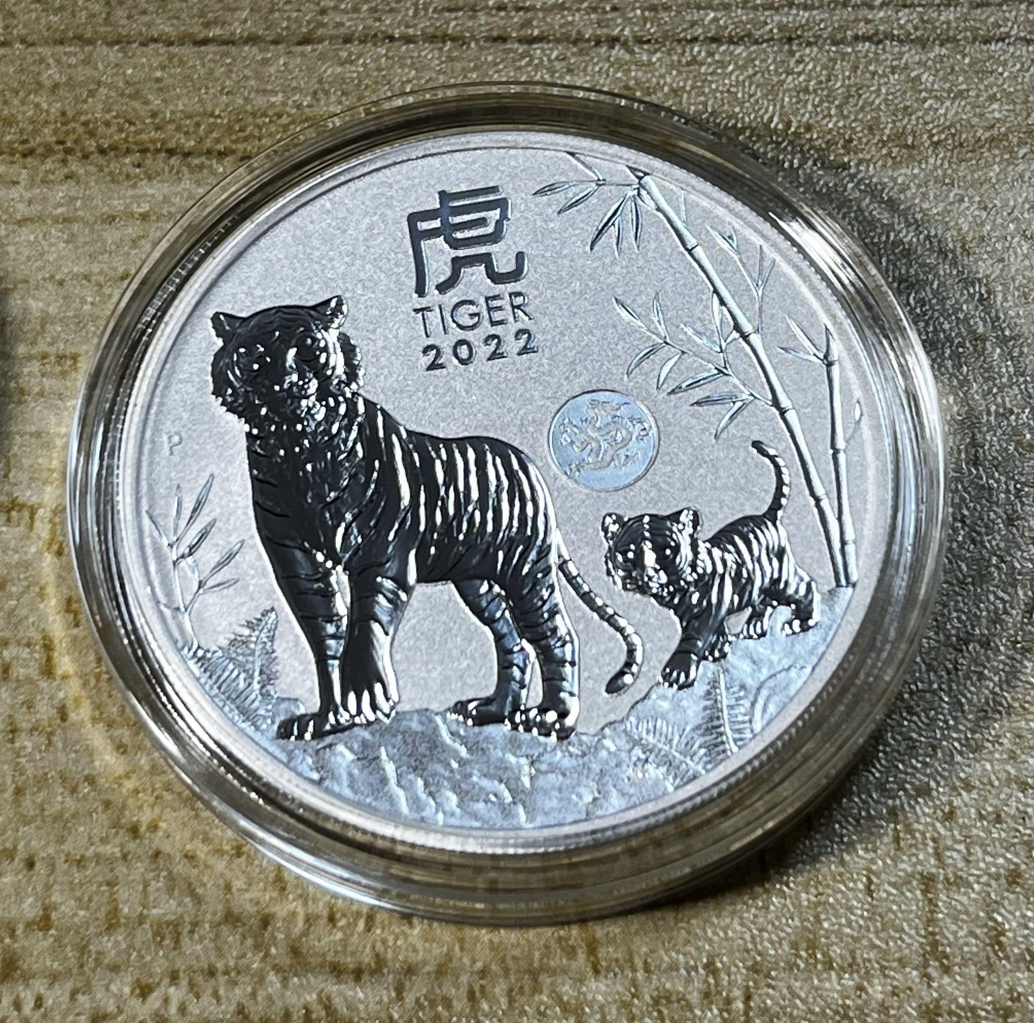Silver Coin Tiger with Dragon Privy, Hobbies & Toys, Memorabilia ...