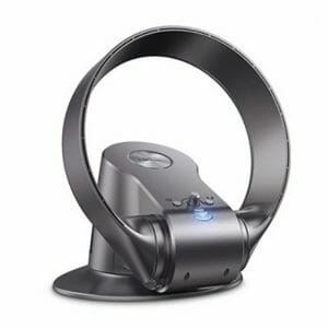 SK 30cm bladeless table fan with remote and mounting plate, gray ...