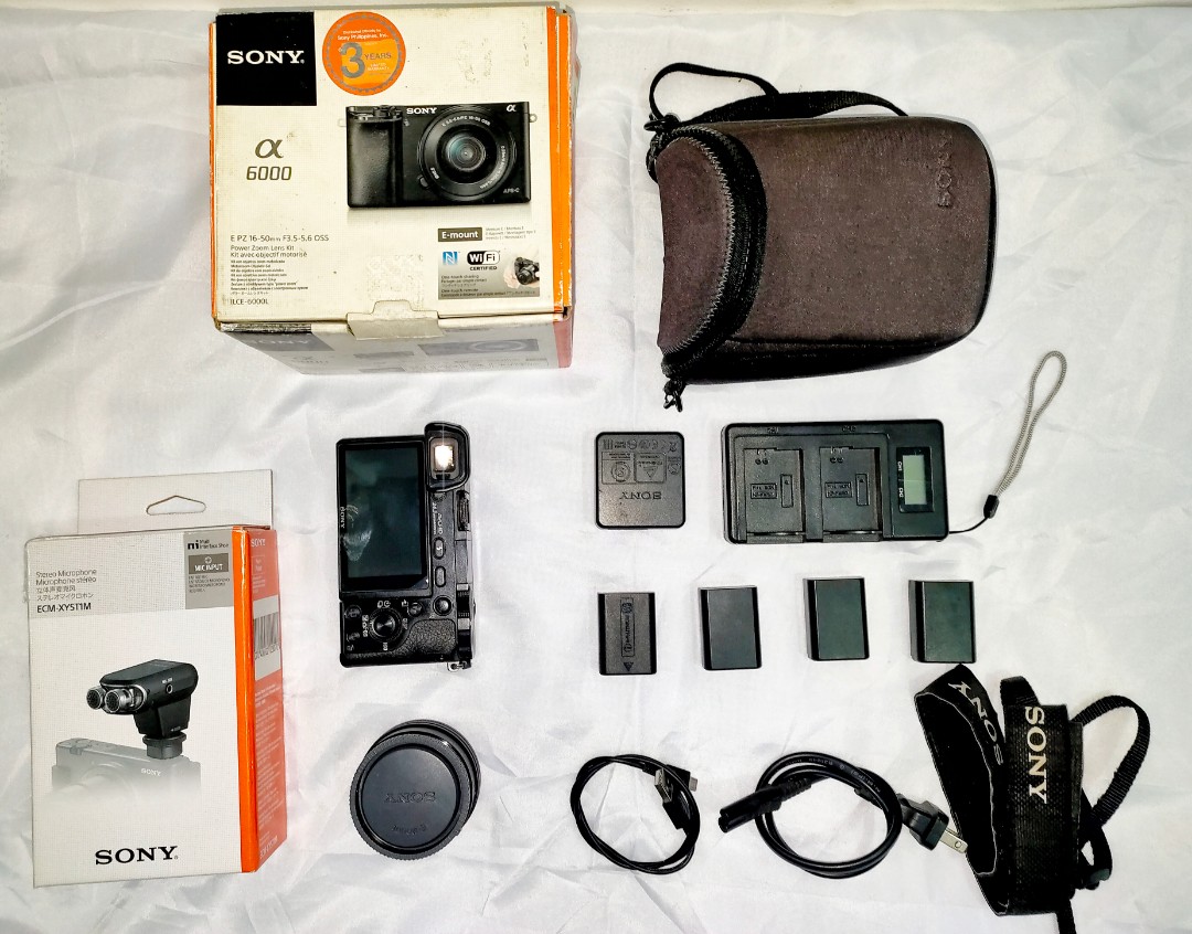 Sony A6000 and ecm-xyst1m mic, Photography, Cameras on Carousell