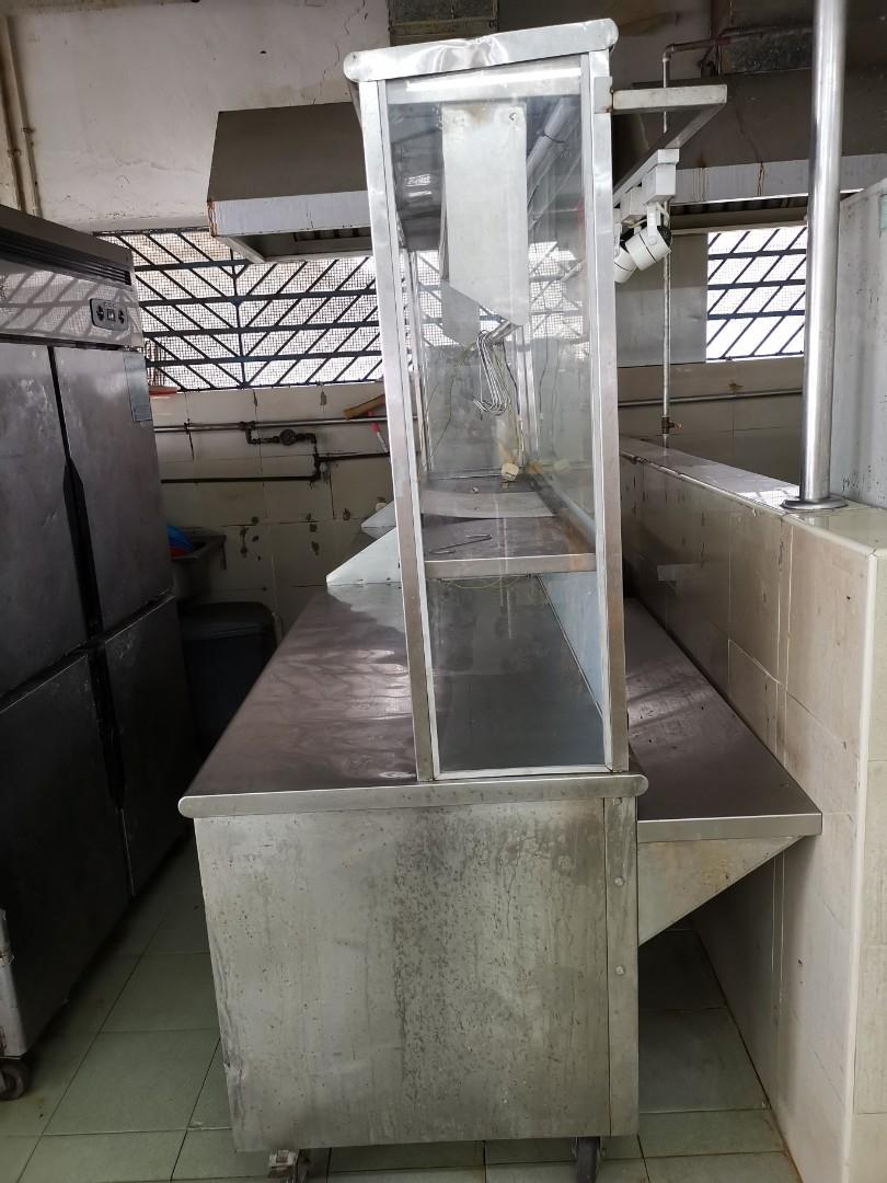 Stainless steel chicken rice stall 白钢鸡饭摊, Furniture & Home Living ...