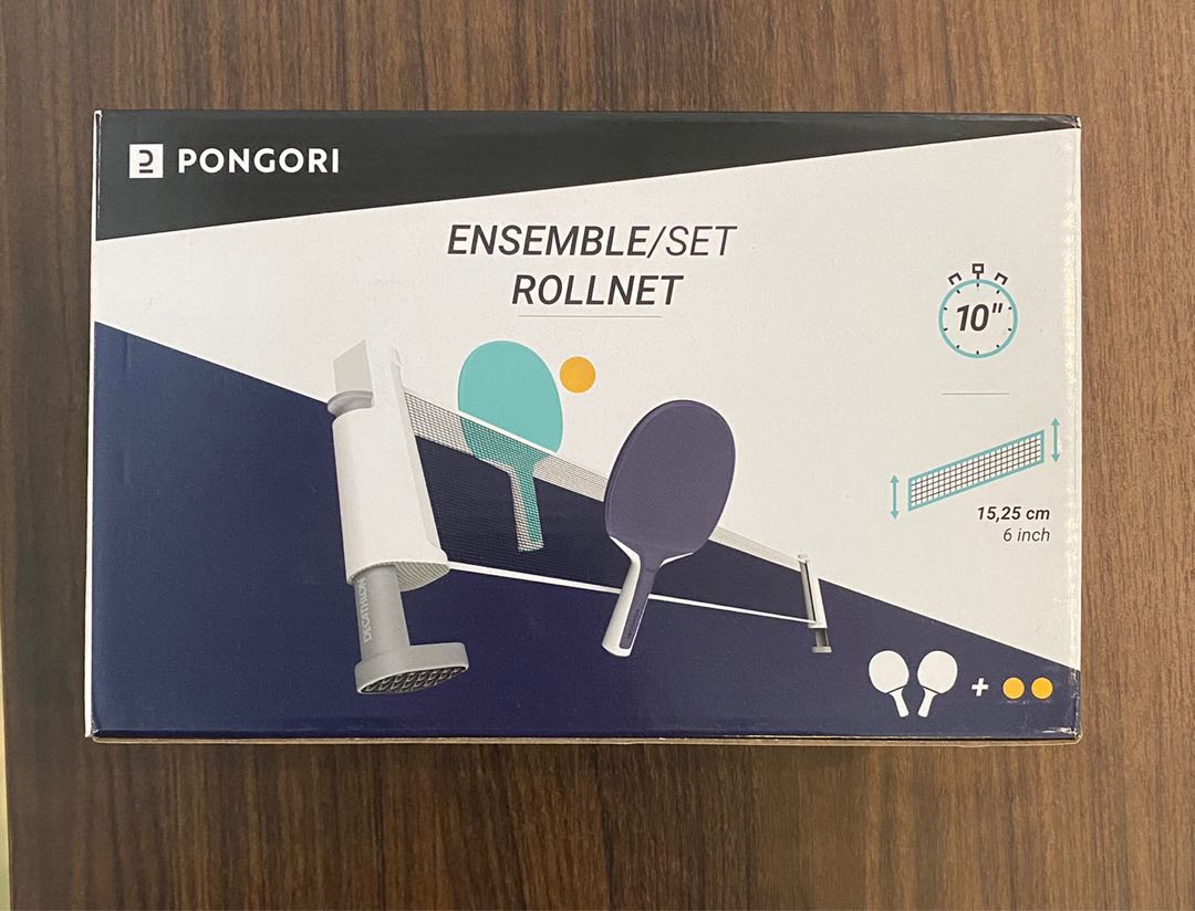 Table Tennis Rollnet Set Pongori, Sports Equipment, Sports & Games ...