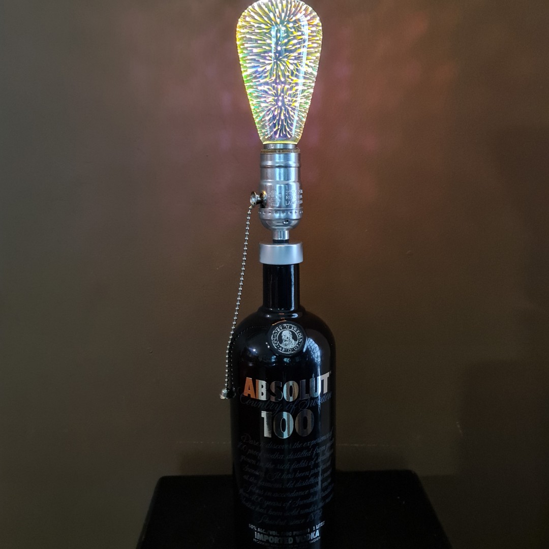 The Absolut Stunning bottle lamp, Furniture & Home Living, Lighting ...