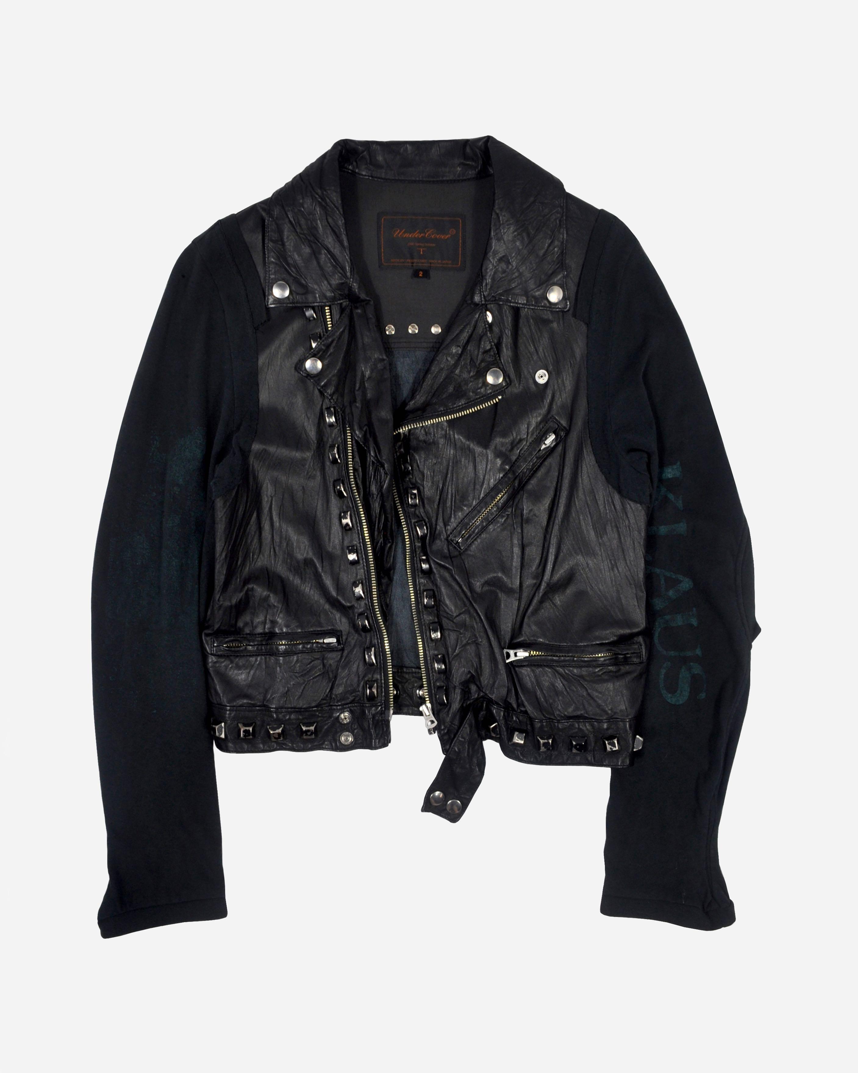 undercover ss06 klaus w studded leather jacket, Men's Fashion, Coats ...