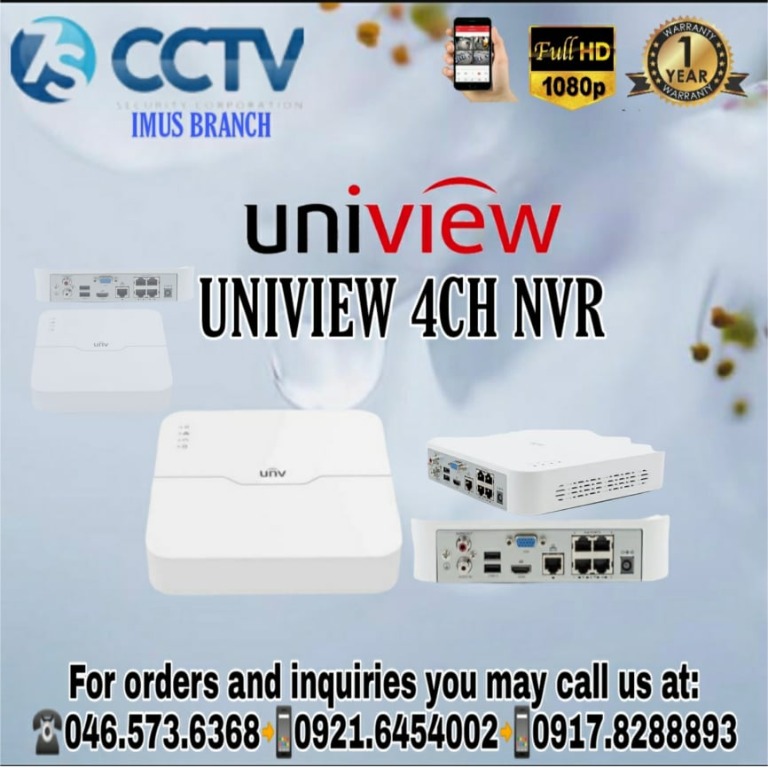 UNIVIEW NVR 2MP 4CH, Furniture & Home Living, Security & Locks ...