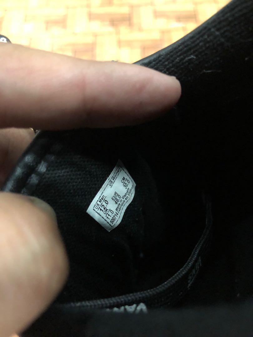 Vans 500714 Rare Mens Lthr Skate Shoes Black/White(12 US M), Men's ...