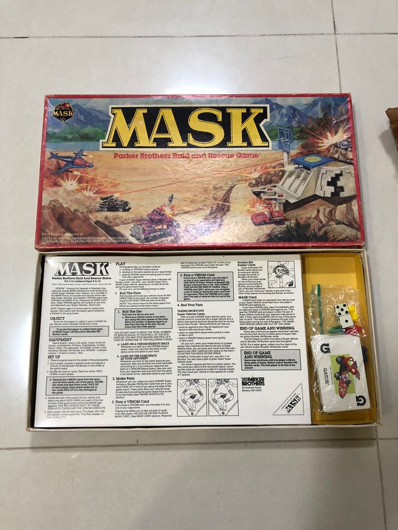 Vintage - Rare M.A.S.K. (MASK) board game, Hobbies & Toys, Memorabilia ...