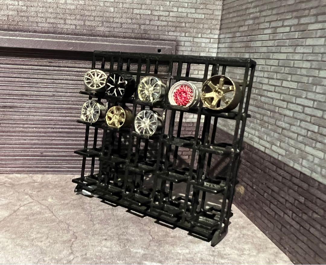 1/64 diorama rims display rack custom made tomica hotwheels, Hobbies ...