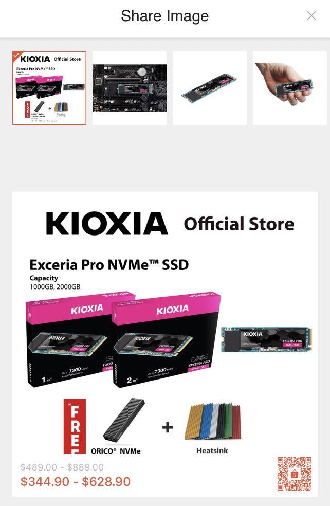 Cheap 2TB NVME Kioxa Gen4x4 (US/UK Brand), Computers & Tech, Parts ...
