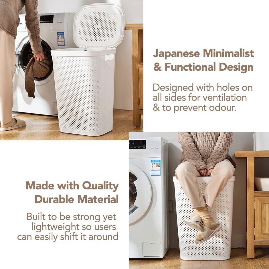 60L Laundry Basket High Capacity, Furniture & Home Living, Home ...
