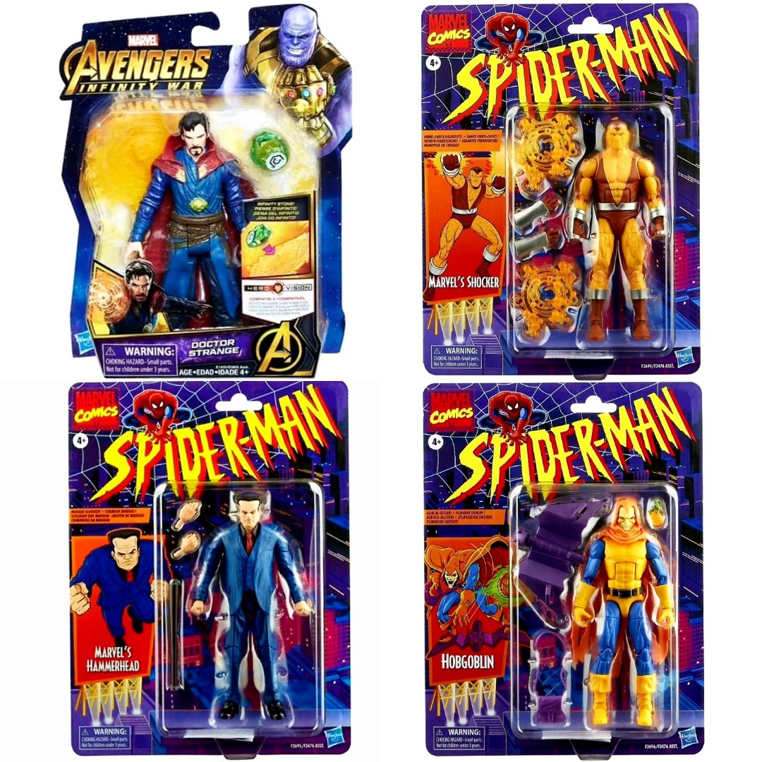 MISB Marvel Legends Spider-Man Hammerhead, Hobgoblin, Shocker Marvel ...