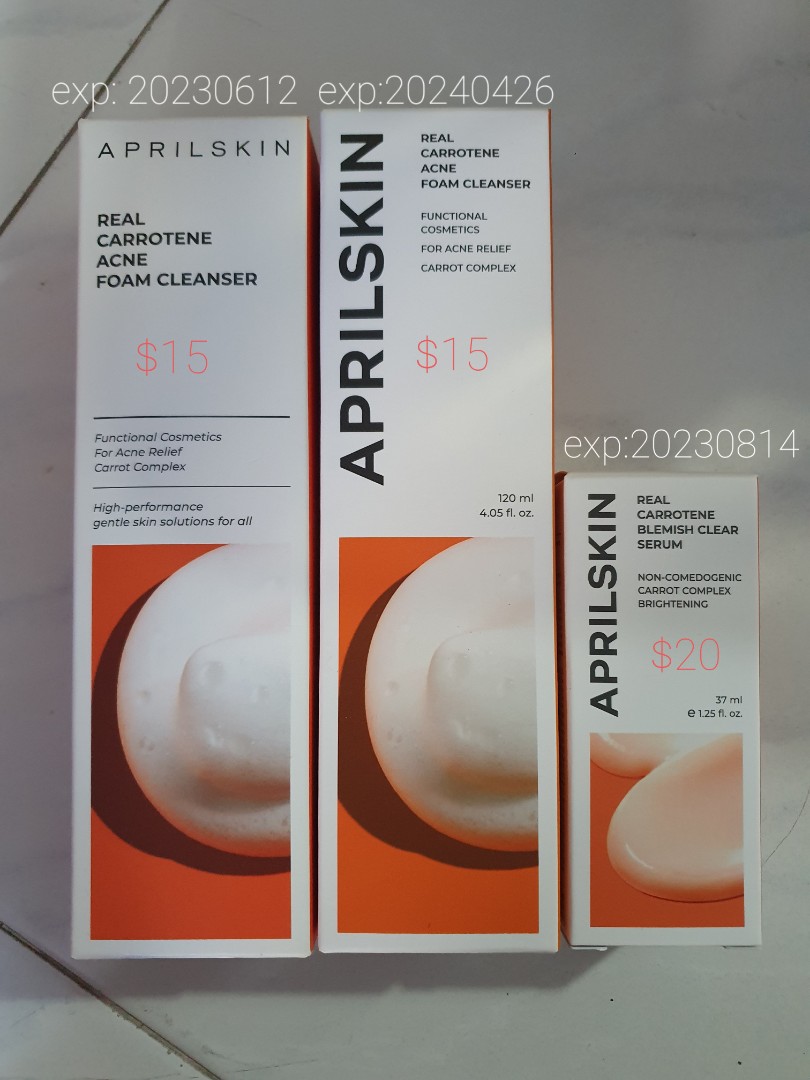 April Skin foam cleanser; April Skin clear serum, Beauty & Personal ...