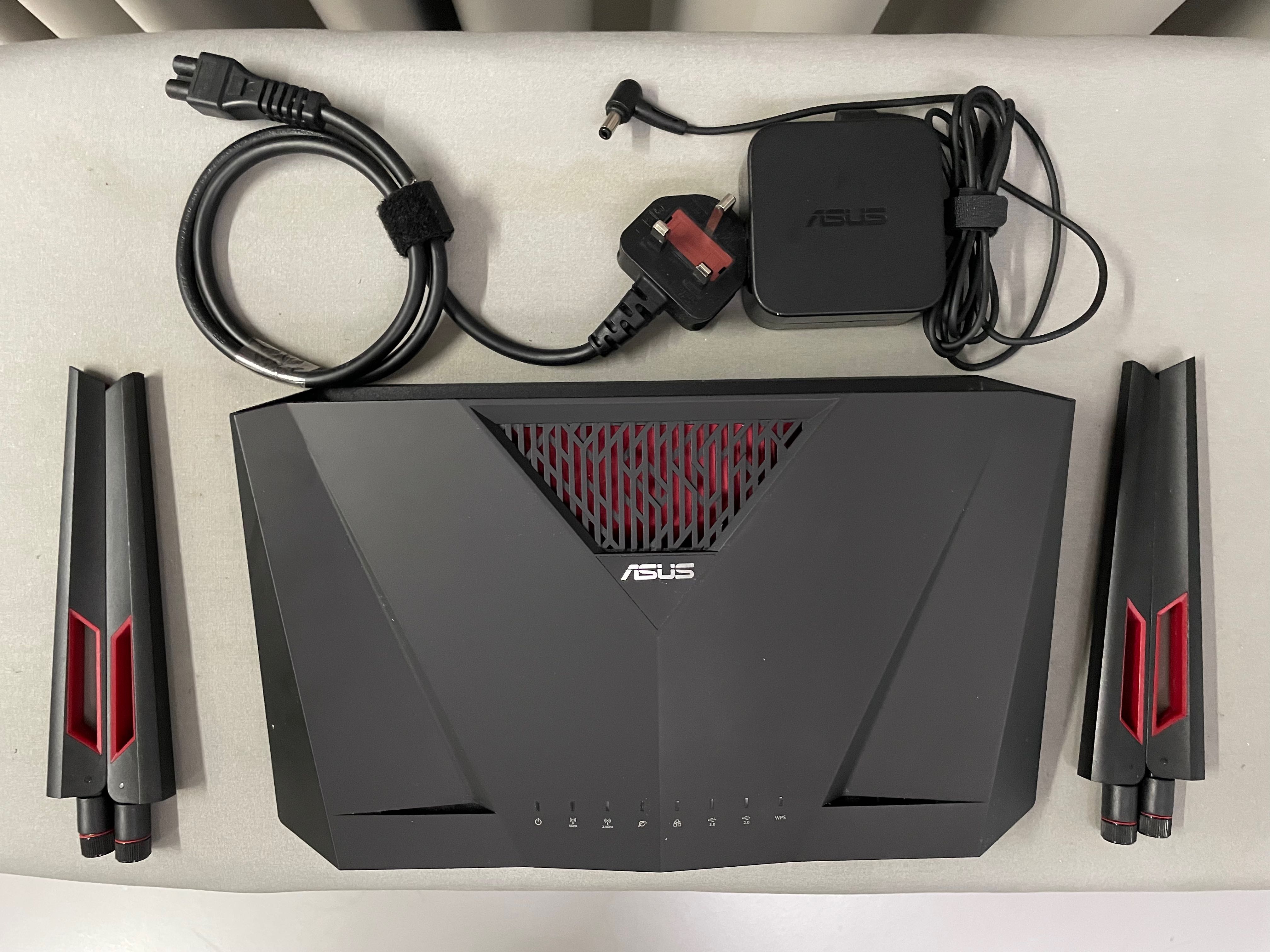 Asus RT-AC88U wireless router AC3100 Dual-Band Gigabit, Computers ...